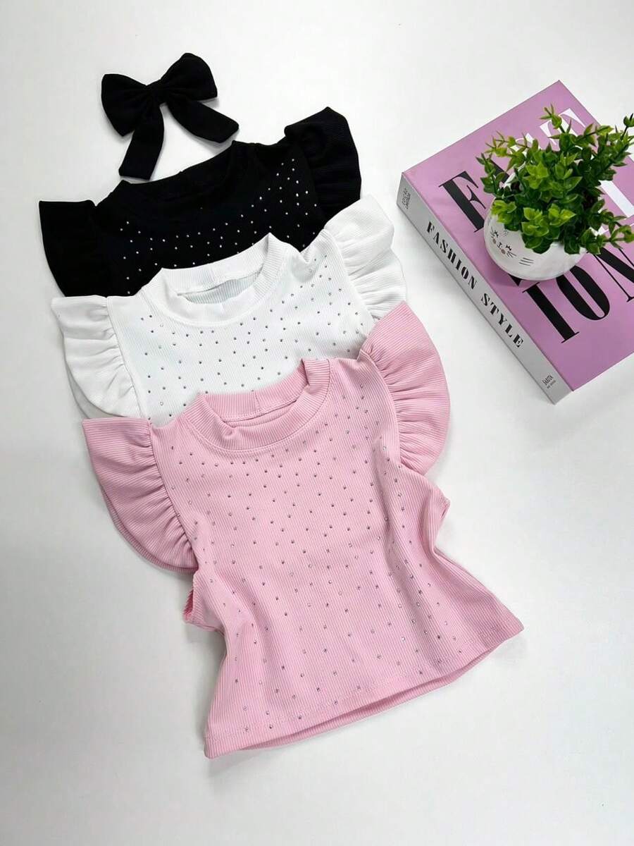 ISA KIDS - Blusa Cropped de Brilho Ribana moda verão Juvenil Infantil ...