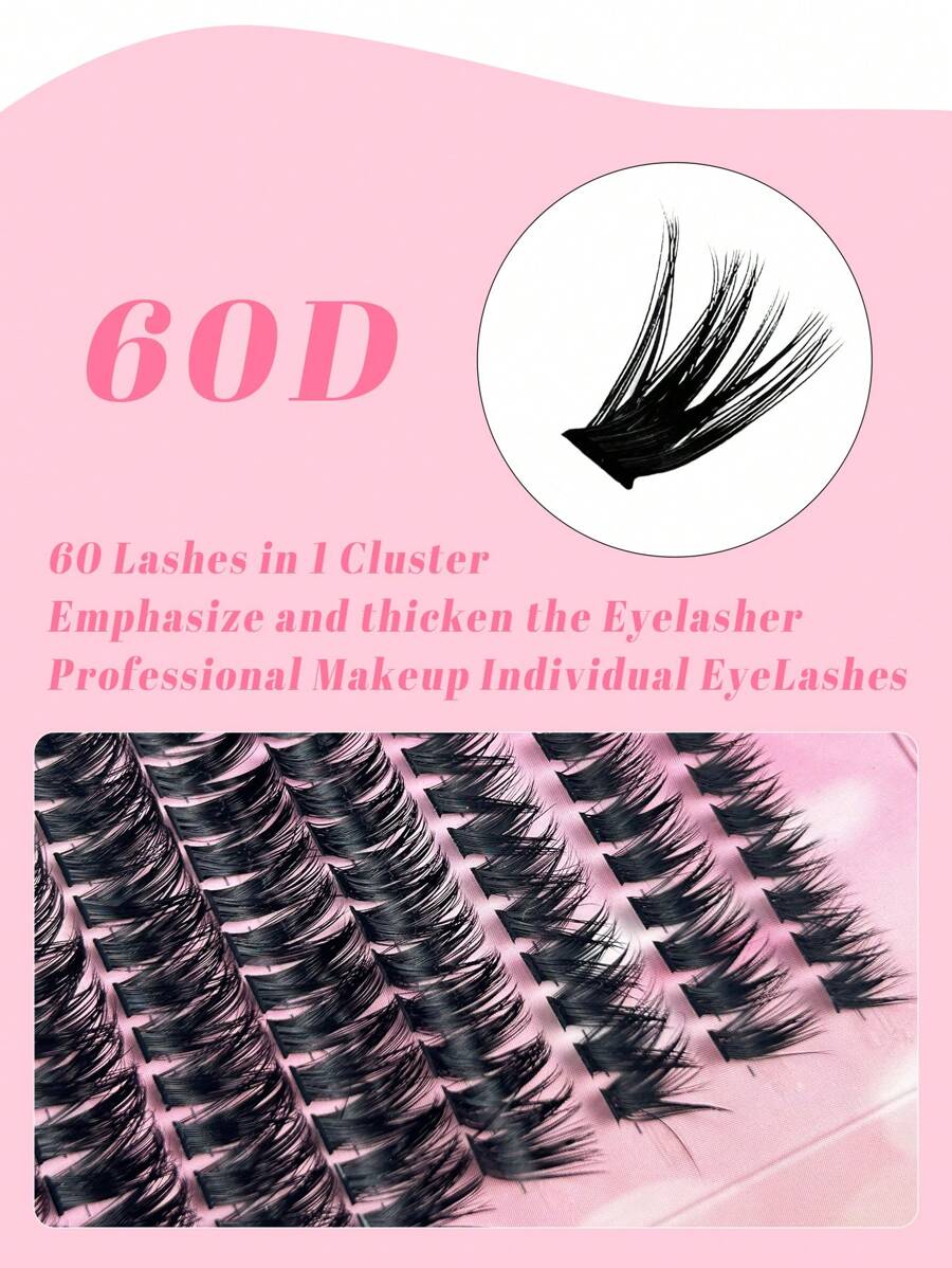 160Pcs Individual Cluster Lashes 60D Fluffy Natural Look D Curl Soft 8 ...