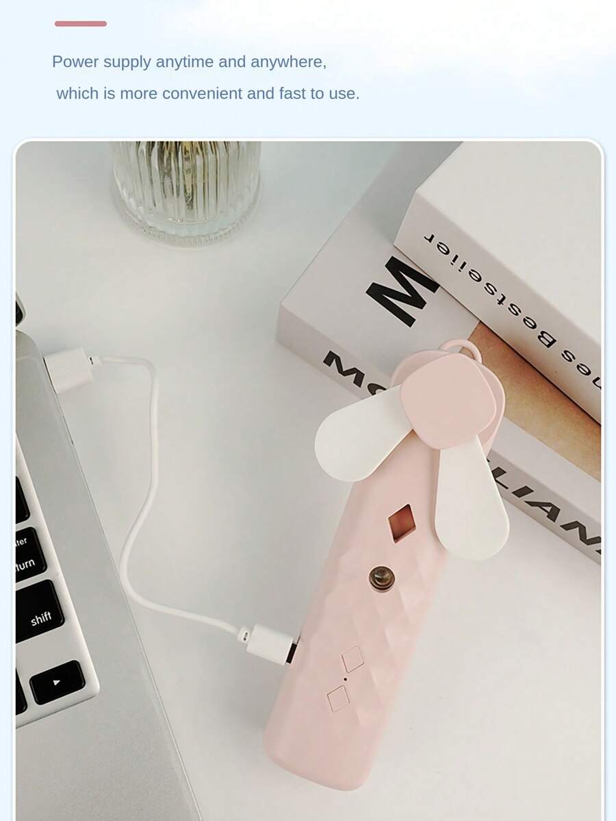Hand Held Water Spray Mist Hand Fan, Usb 2 In 1 Mini Air Cooler Fan ...