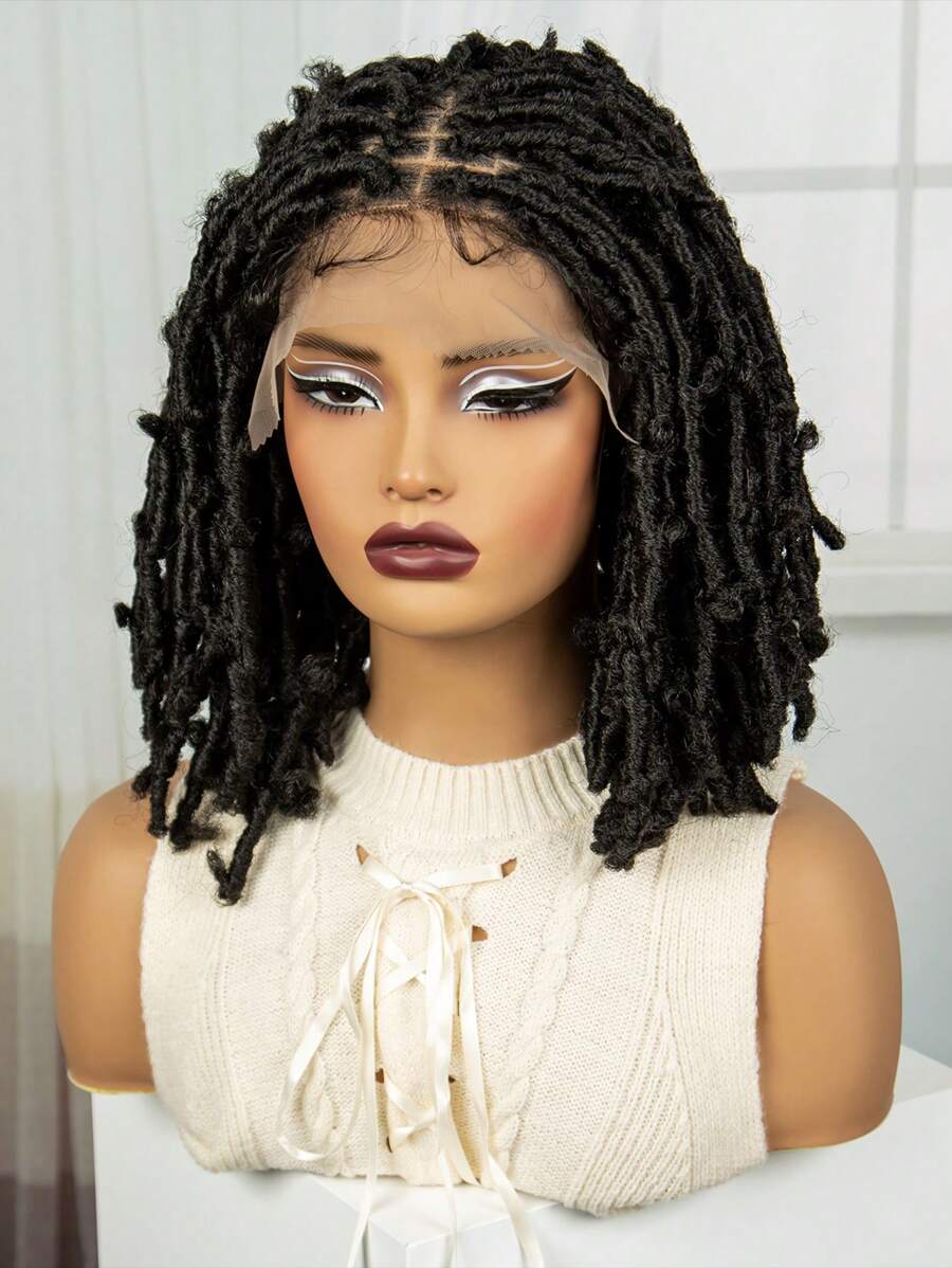 Braided Wigs For Black Women Synthetic Lace Front Wigs Knotless Braided ...