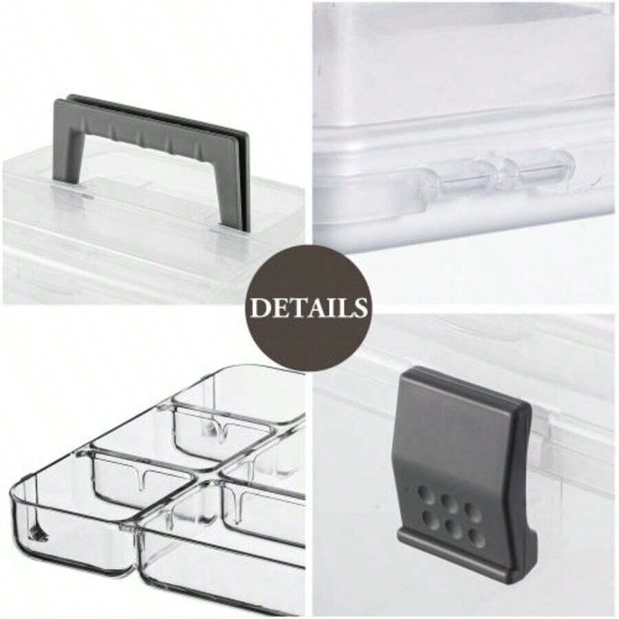 Clear Plastic First Aid Kit Container, Family Emergency Kit Storage Box ...