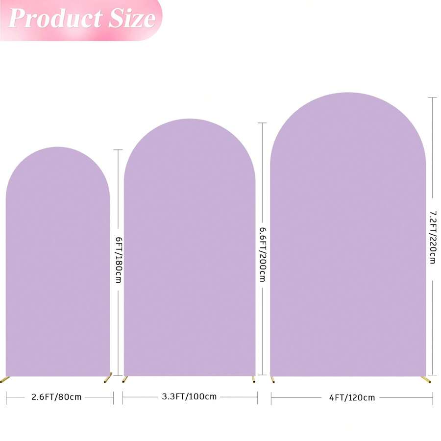 Arch Backdrop, 5ft, 6ft, 6.6ft, 7.2ft Wedding Lavender Arch Cover, 2 ...