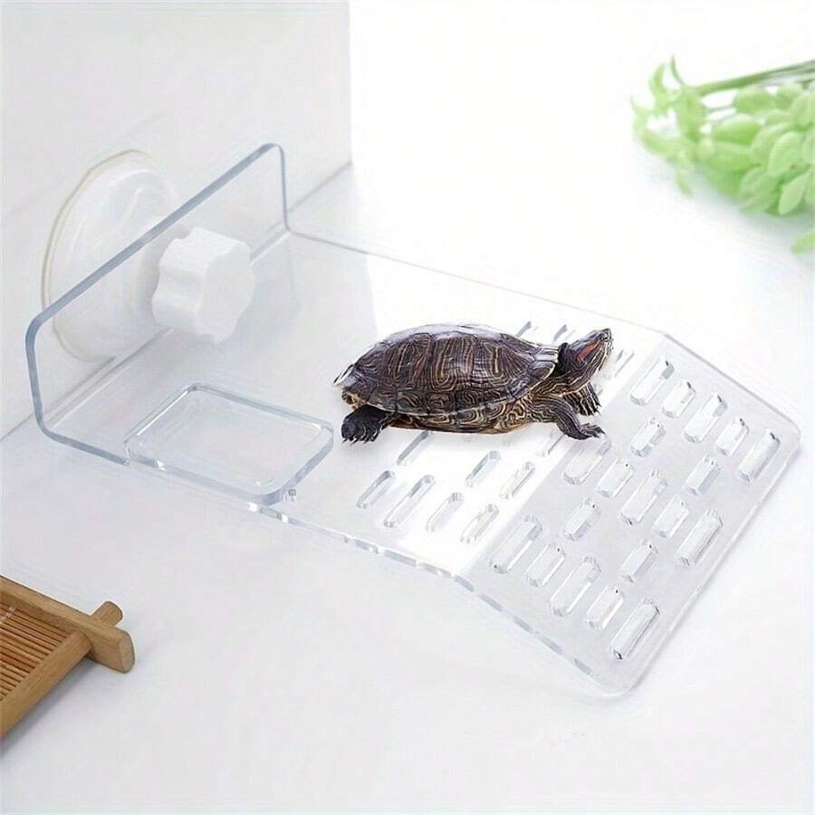 Plastic Turtle Basking Platform - Clear Floating Reptile Habitat ...