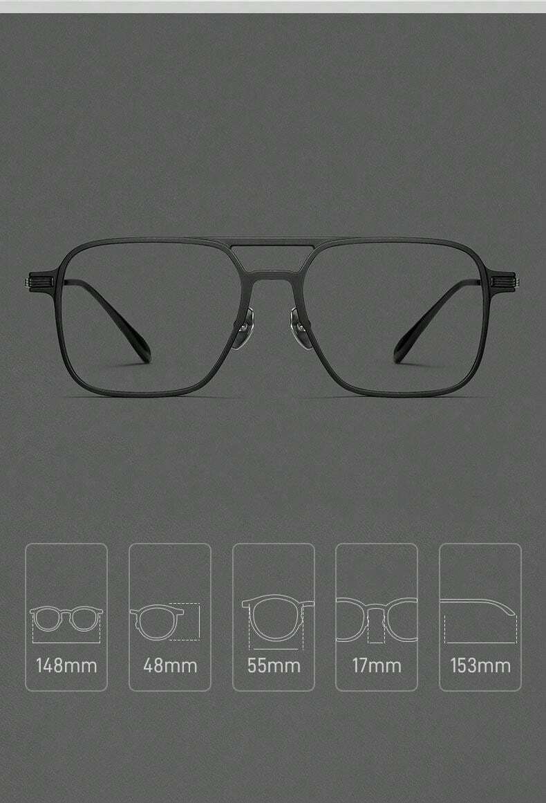 Ultra-Light Pure Titanium Magnetic 3-In-1 Detachable Eyeglasses For Men ...