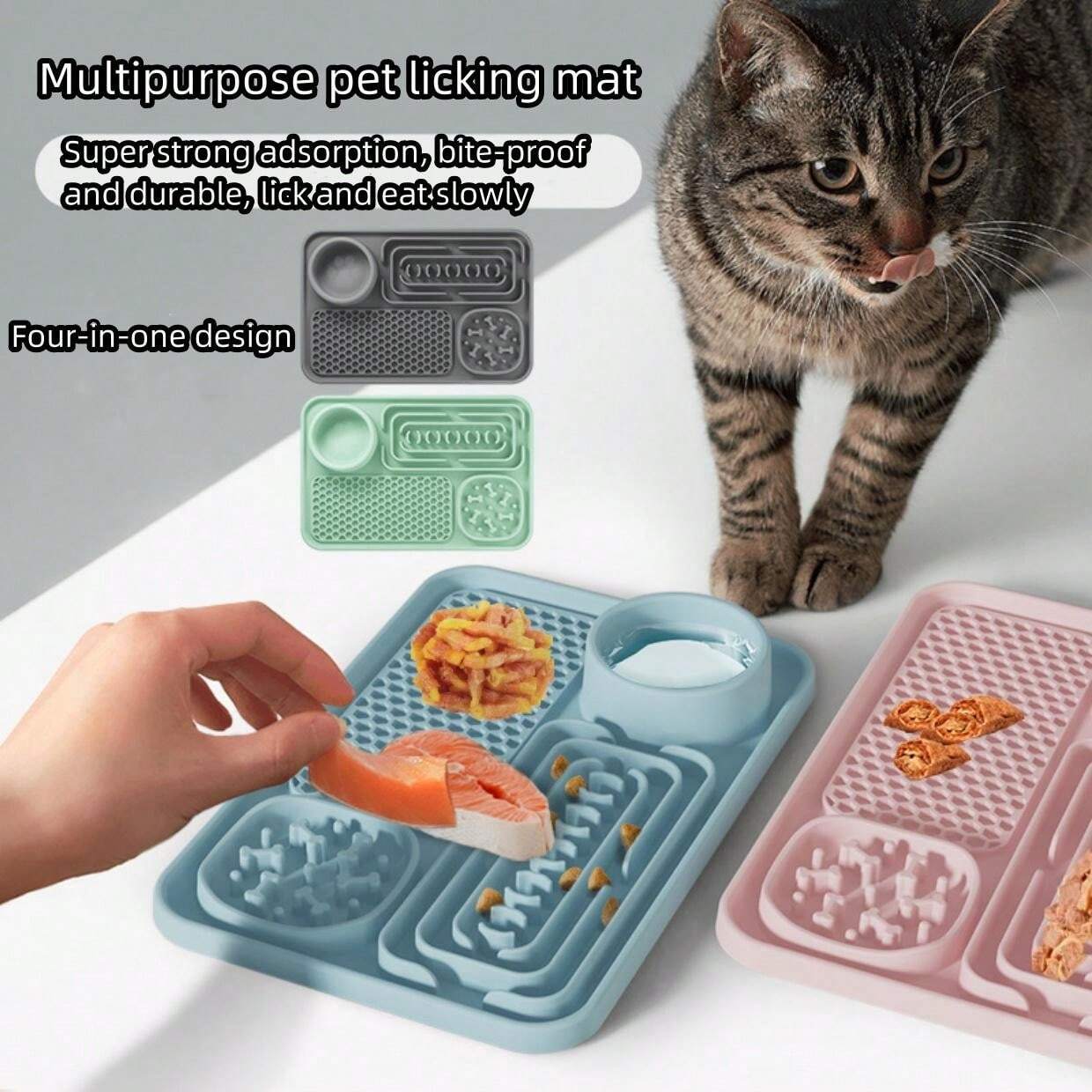 1pic New Silicone Pet Slow-Feeding Pad, Slow-Feeding Plate For Dogs And ...