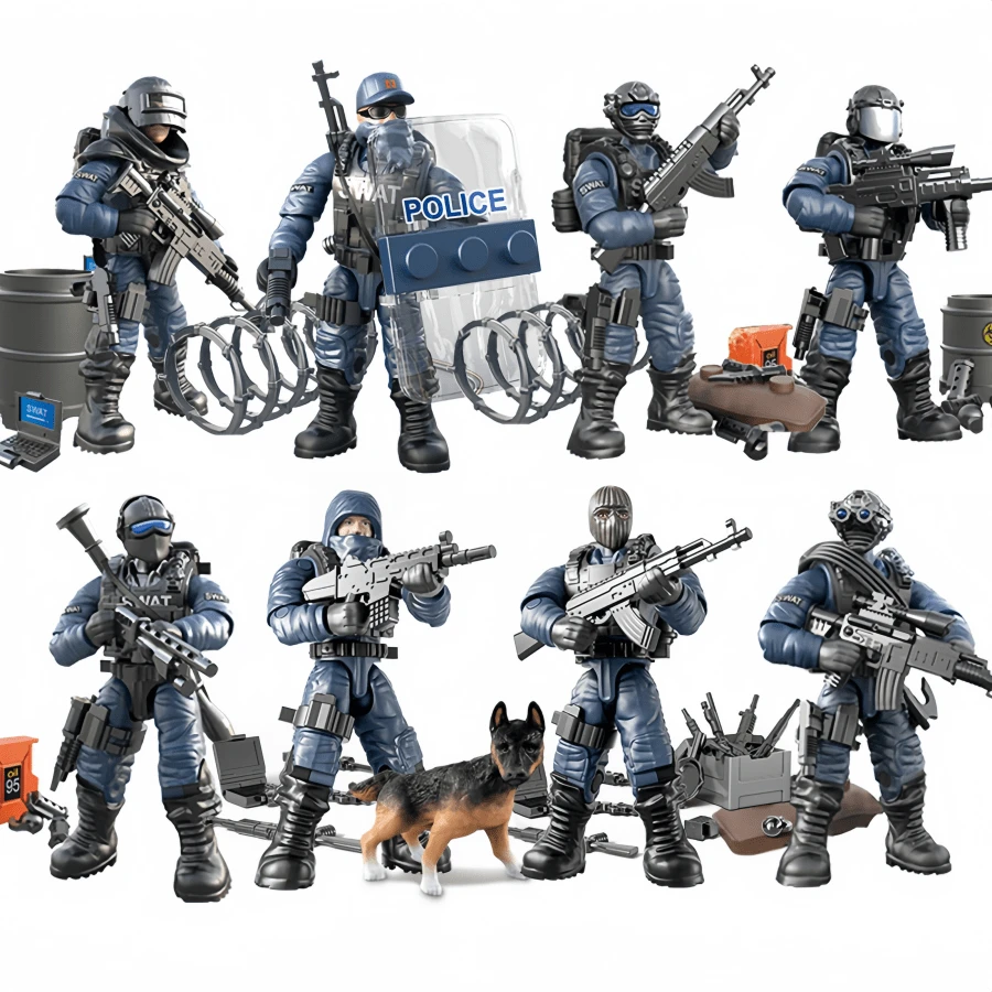 1pc Random Articulated Buildable Mini Soldier Figure, Interchangeable ...