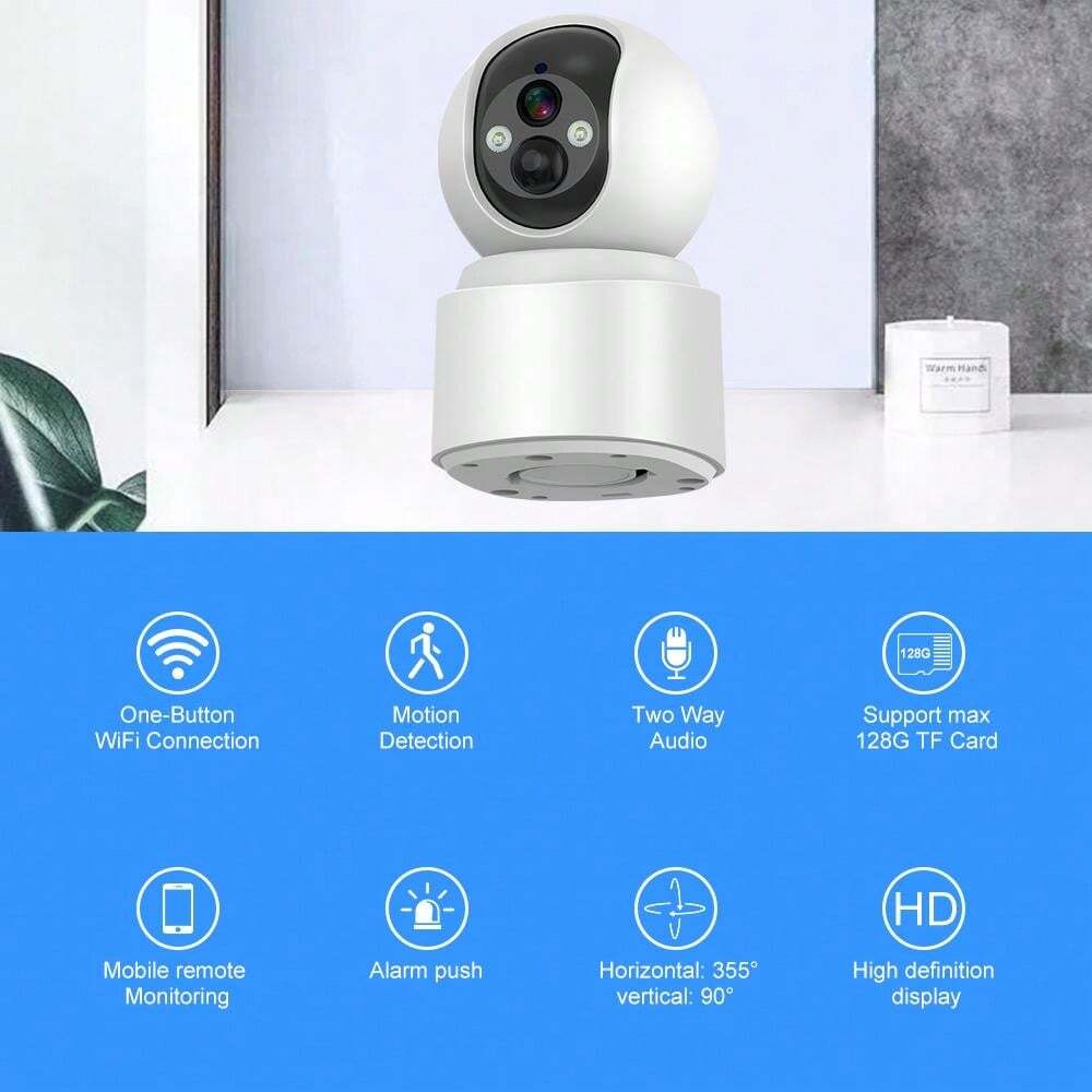 מצלמת 5MP WiFi PTZ ניטור תינוק סוללה מובנית אלחוטית HD זיהוי אנושי ...