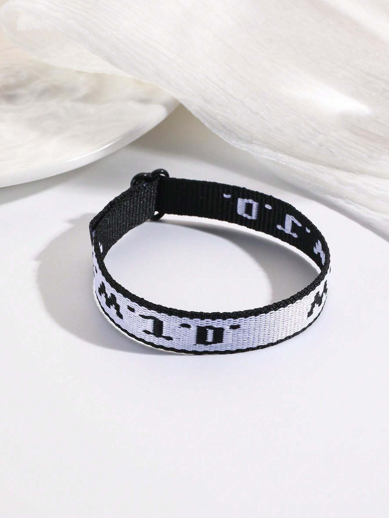 10 Styles WWJD Letter Jacquard Knit Wristband Bracelet What Would Jesus ...
