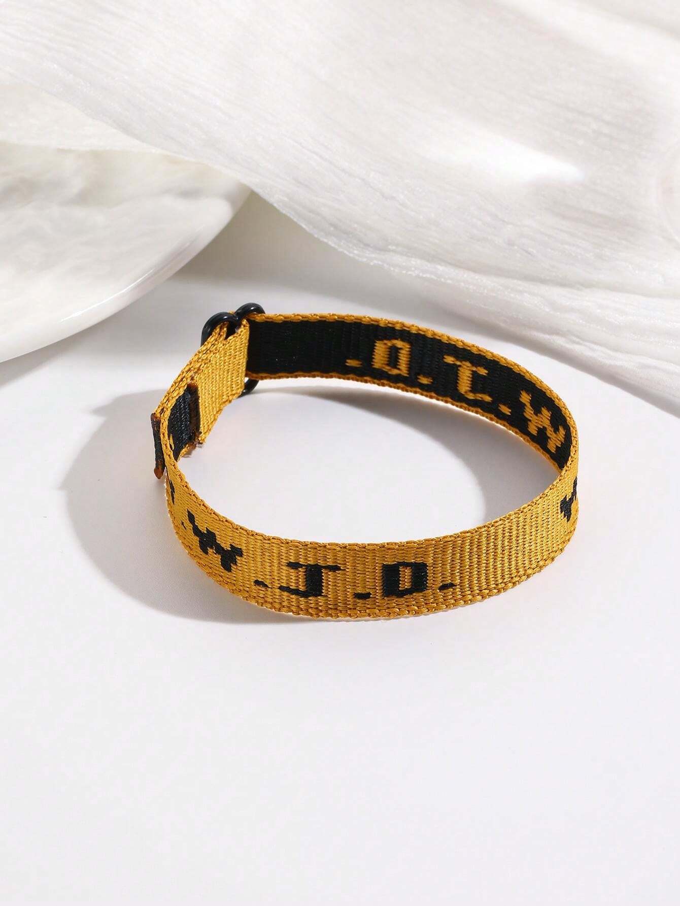 10 Styles WWJD Letter Jacquard Knit Wristband Bracelet What Would Jesus ...
