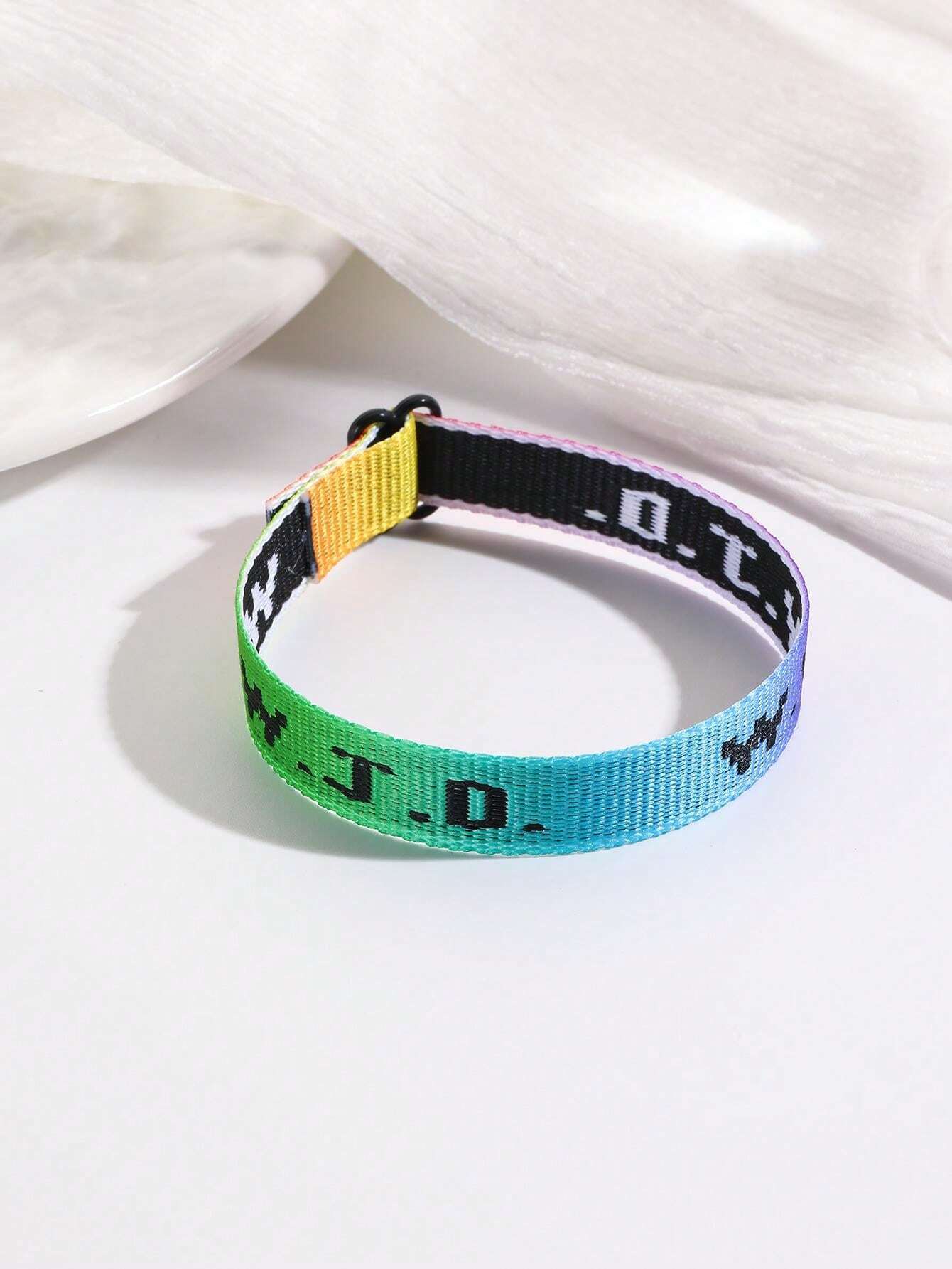 10 Styles WWJD Letter Jacquard Knit Wristband Bracelet What Would Jesus ...