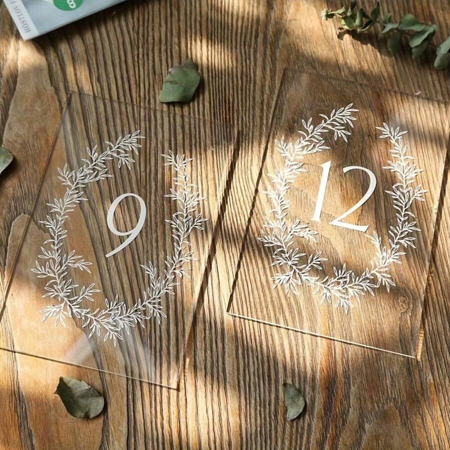 Clear Arch Table Numbers For Wedding, 4x6 Inch Arched Acrylic Table ...