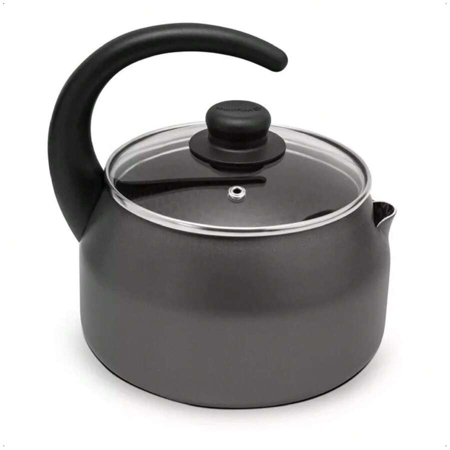 MTA Flora Line Nonstick Kettle With 2L Glass Lid In Graphite Aluminum ...
