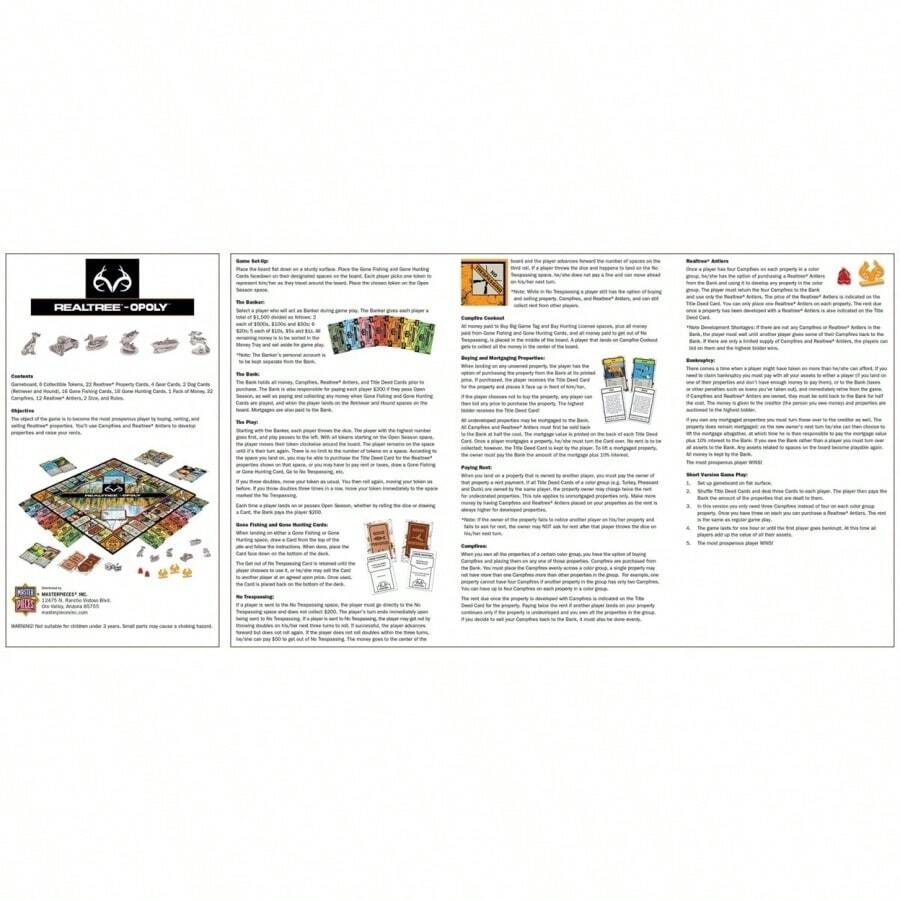 Masterpieces Masterpieces Realtree Opoly Board Game Nature Trivia 6 ...