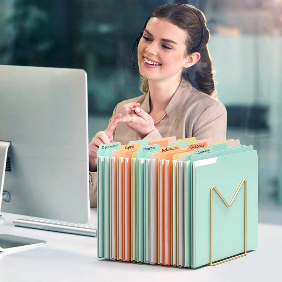 18 Pacotes Pastas de Arquivo de Plástico Coloridas Tamanho Carta - 9 ...