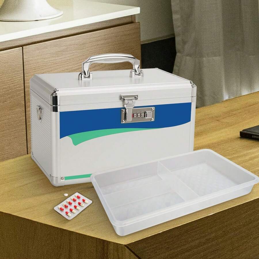 Medical Lock Box - Safe Combination Lock Box, Storage For Medicine ...