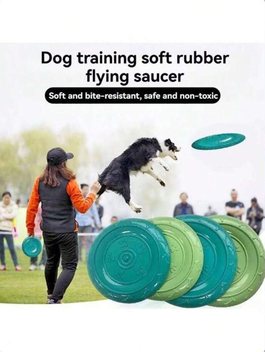 1pc Silicone Interactive Dog Training Disc Toy - , Soft-Grip, Easy-To ...