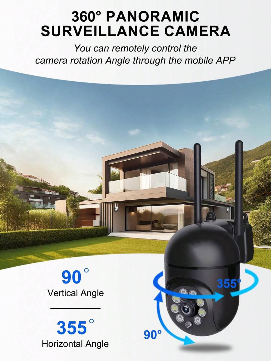 Teruhal 1 pieza Cámara de seguridad inalámbrica WiFi HD 1080P, video ...