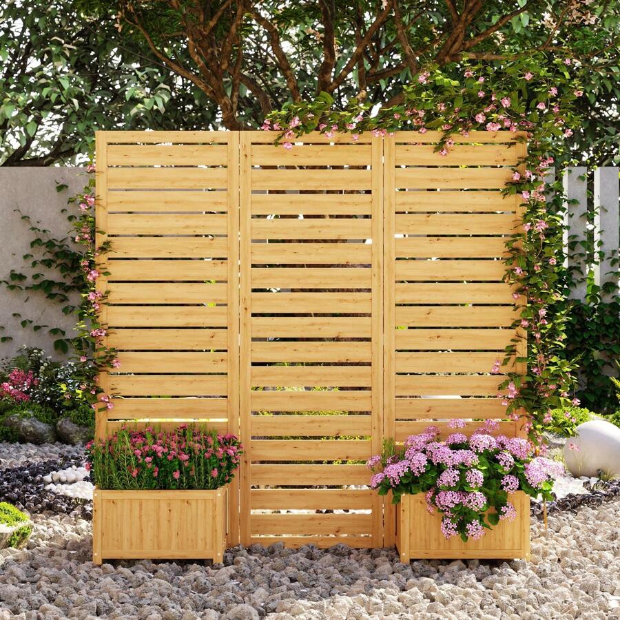 Screen-Style Garden Planter Box With Privacy Panels - A Stylish Outdoor ...
