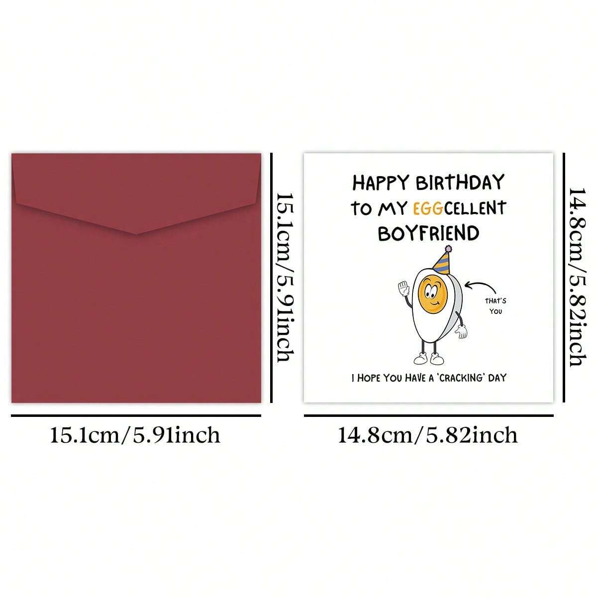 1pc Romantic Birthday Card For Boyfriend - Heartfelt Valentines Day ...