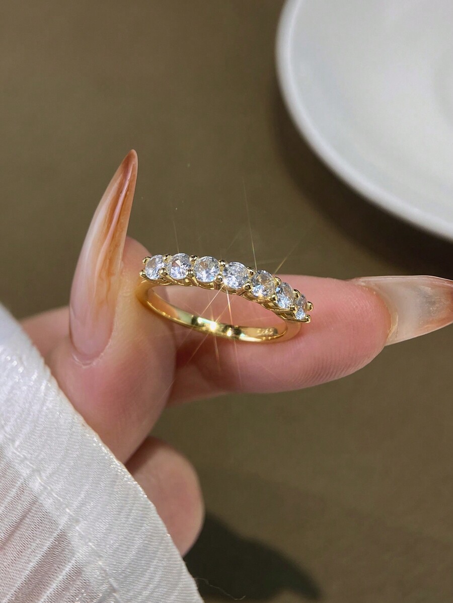 1Pc Moissanite Engagement Ring Wedding Band S925 Sterling Silver ...