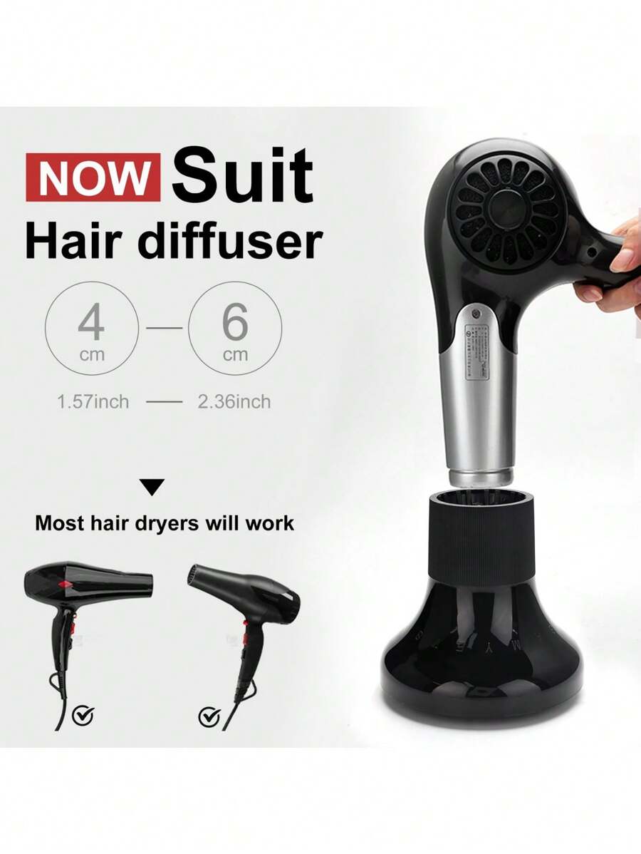 Universal Salon Hair Dryer Diffuser - Adjustable Hair Dryer Nozzle Attachment For Smooth, Even ...
