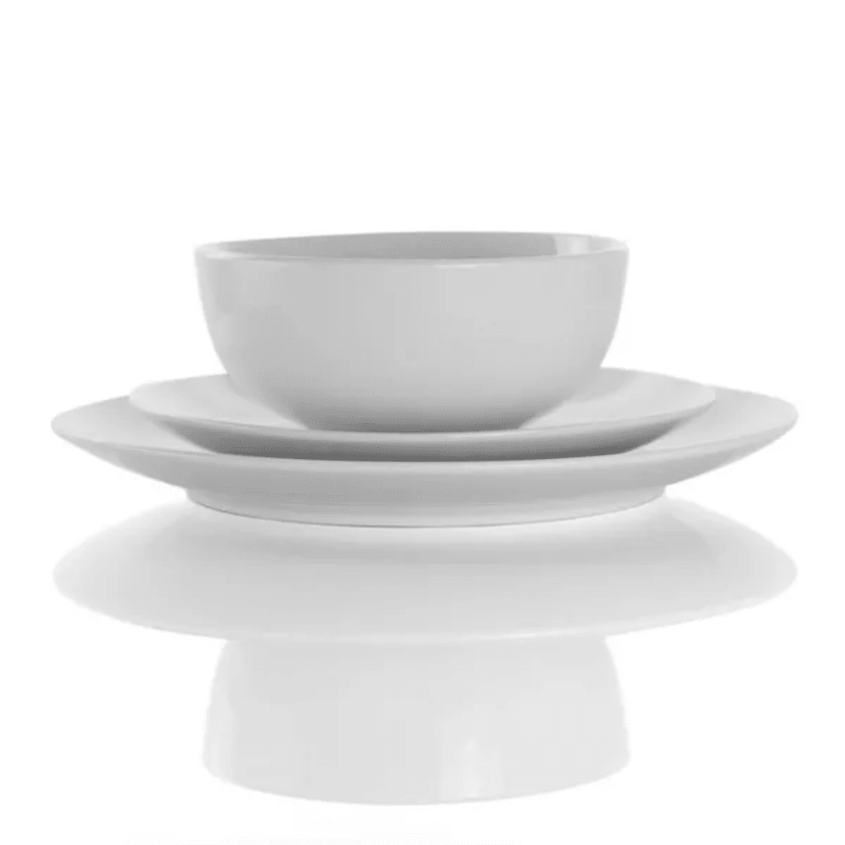 18pc Porcelain Luna Dinnerware Set White | SHEIN USA