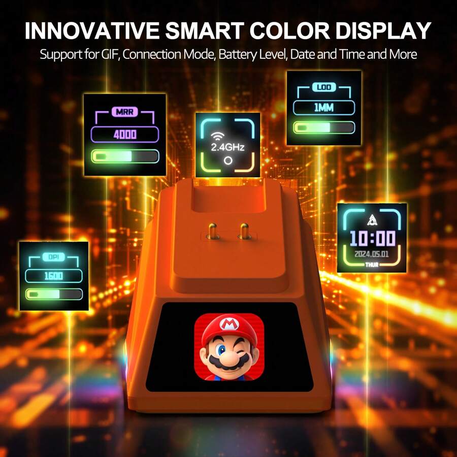 AJAZZ AJ159 APEX 8K Wireless Gaming Mouse, Magnetic Charging Dock With ...