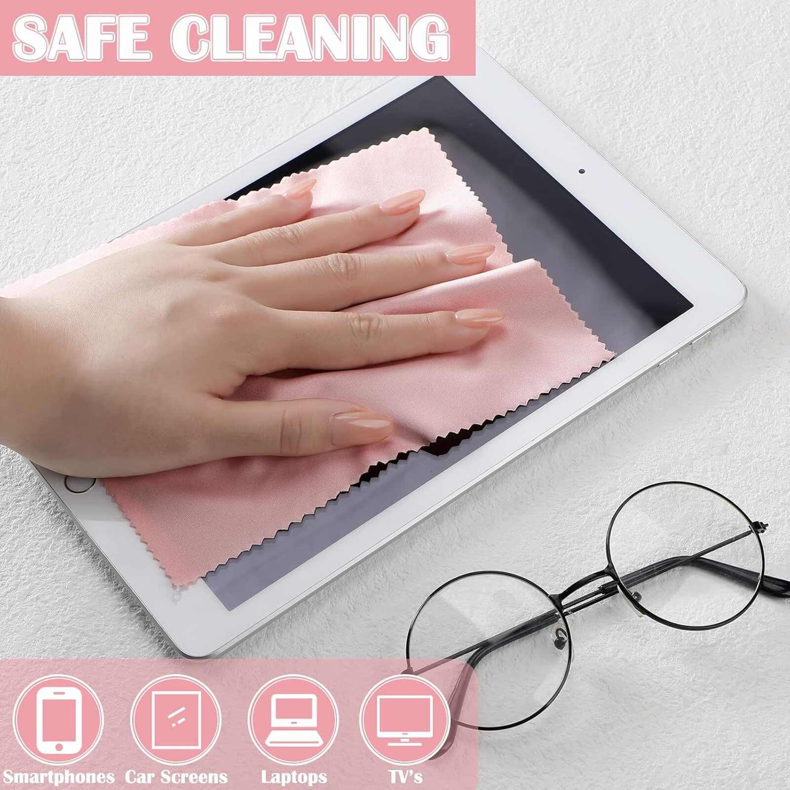 4 In1 Microfiber Screen Cleaning Cloths For Cell Phones, Tablets, LCD ...