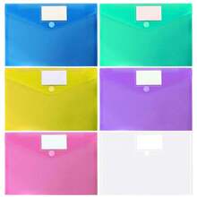 Six Clear File Folders File Folder US Letter A4 Size File Envelope With ...