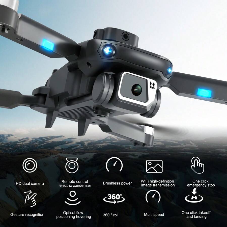 Dron plegable S150 con cámaras motorizadas HD duales, motores sin ...