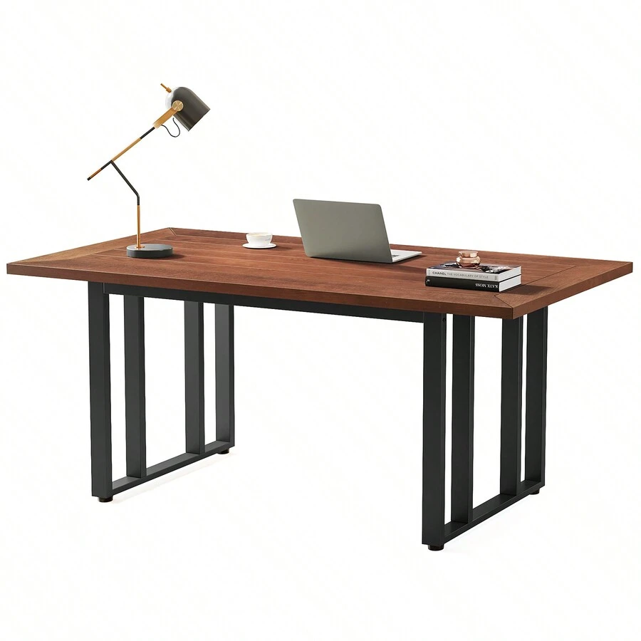 LITTLE TREE LITTLE TREE 55'' Computer Desk, Simple Style Executive Desk ...