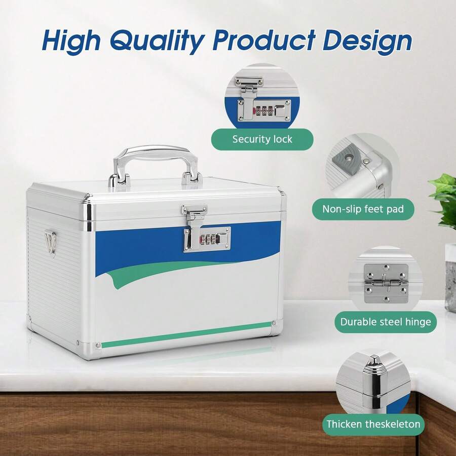 Medical Lock Box - Safe Combination Lock Box, Storage For Medicine ...