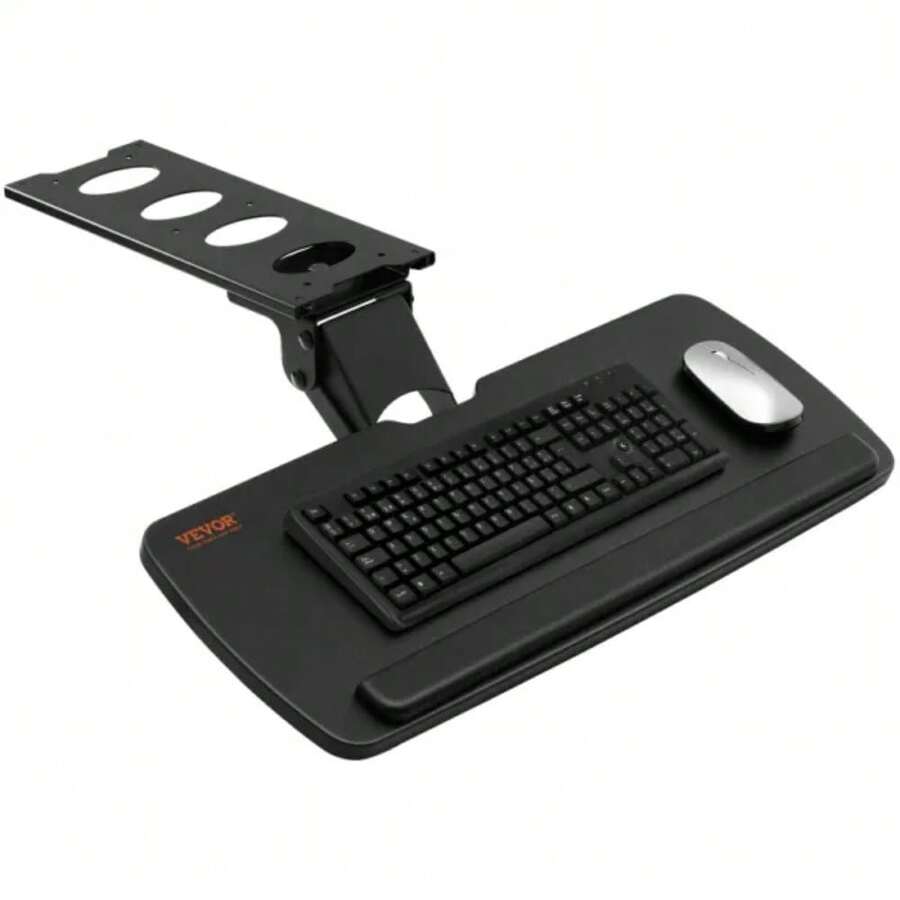 VEVOR Keyboard Tray Under Desk, Height And Angle Adjustable Ergonomic ...