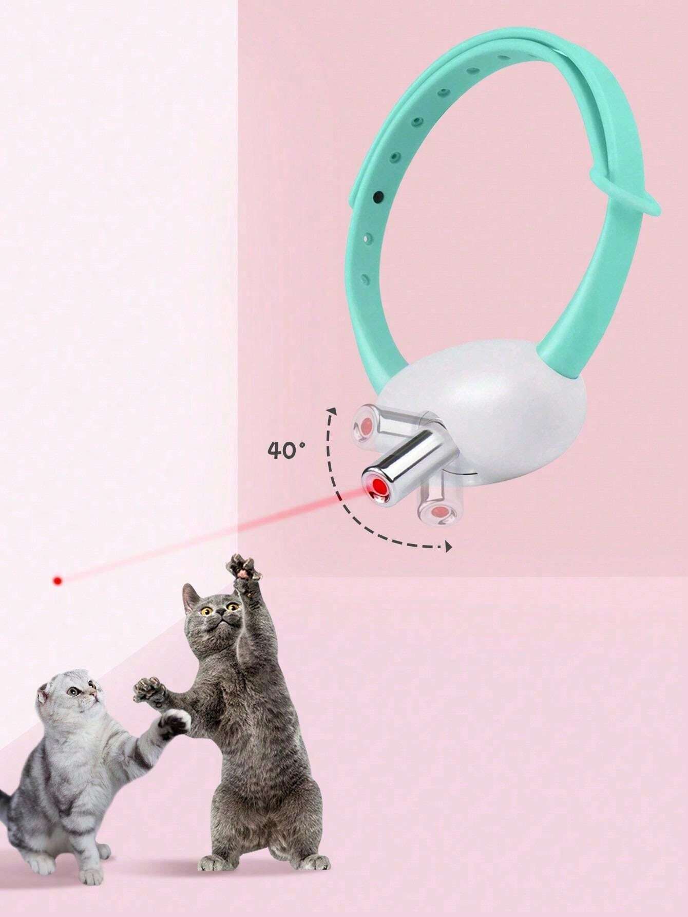 Colar com Ponteiro Laser para Gatos, Brinquedo Colar a Laser Automático ...