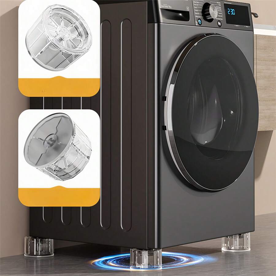 4pcs Washing Machine Anti-Vibration Anti-Slip Pads - Shock Absorbing ...