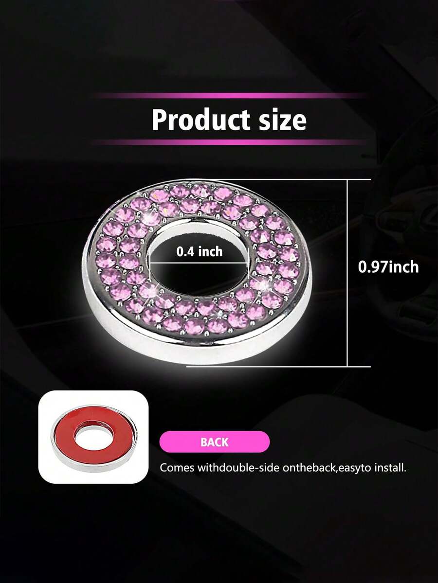 4 ชิ้น สีชมพู ภายในรถ ล็อคประตู ตกแต่ง แหวน & สติ๊กเกอร์ & ด้ามจับ ผ้าคลุม เหมาะกับ Mercedes ...