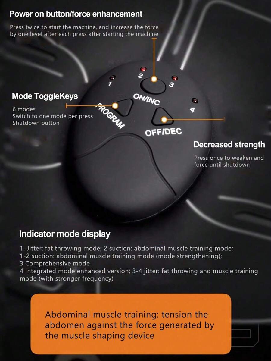 Charging Version/EMS Abdominal Muscle Patch Fitness Abdominal Massage ...