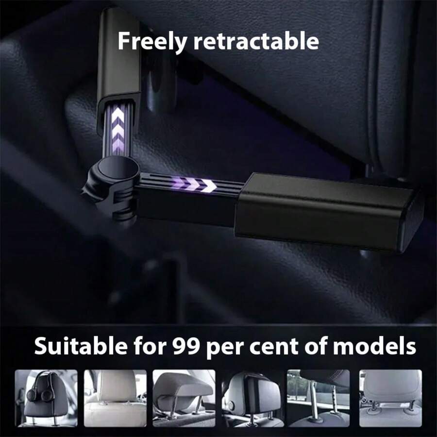 1pc Foldable Car Headrest Phone Holder - Rotatable & Adjustable ...
