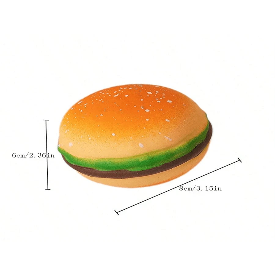 Squishy Hamburger Squeeze Toy, Creative Anti-Stress Relief Gadget ...