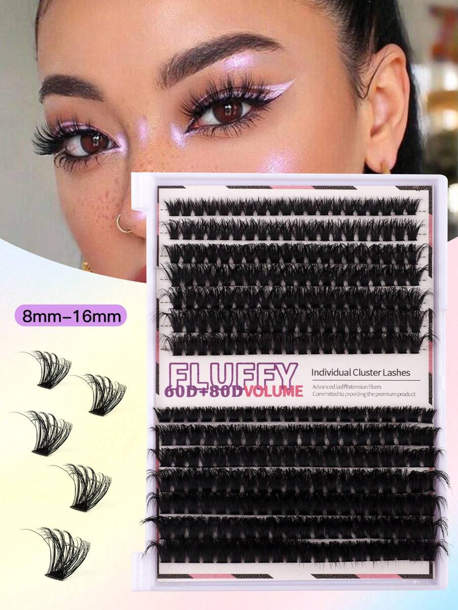 Lash Clusters D Curl 280pcs Red Blue Green Purple Black Super Cute ...