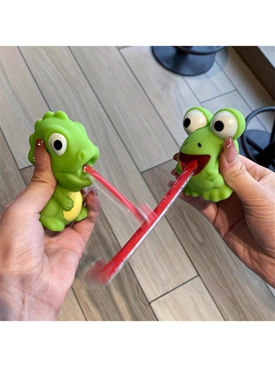 Frog Tongue Sticking Out, Dinosaur Squeeze Squeezy Toy, Big Eyed Frog ...