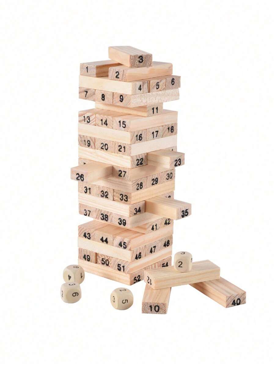 Numerical Stacking Wooden Blocks Interactive Desktop Game Toy ...