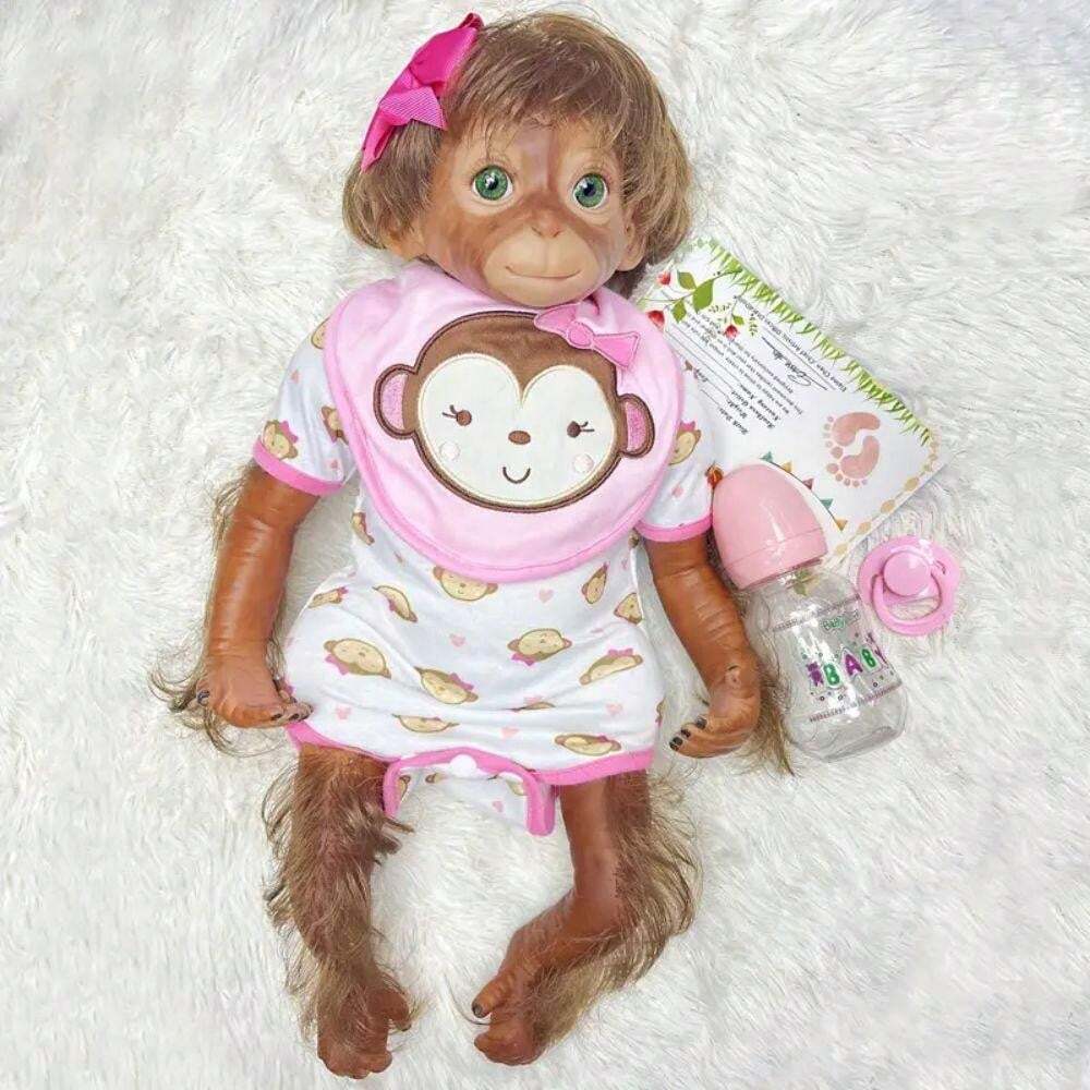 50 Cm Monkey Doll Toy Vinyl Limbs And Head With Soft Cloth Body Soft ...
