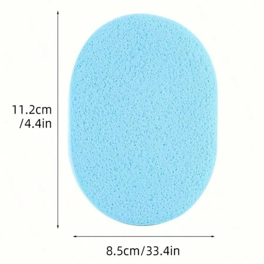 Facial Cleansing Sponge - Exfoliating Powder Puff, Oval Exfoliating ...