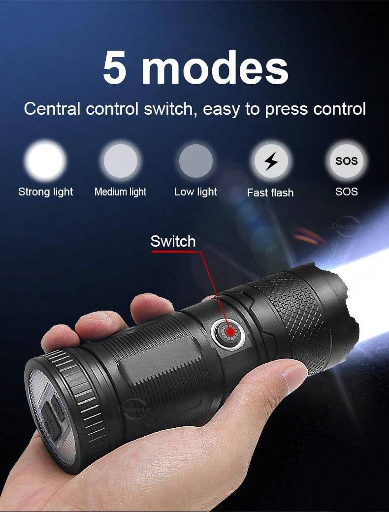 Linterna LED blanca de láser de 30W potente talla grande reciente de ...