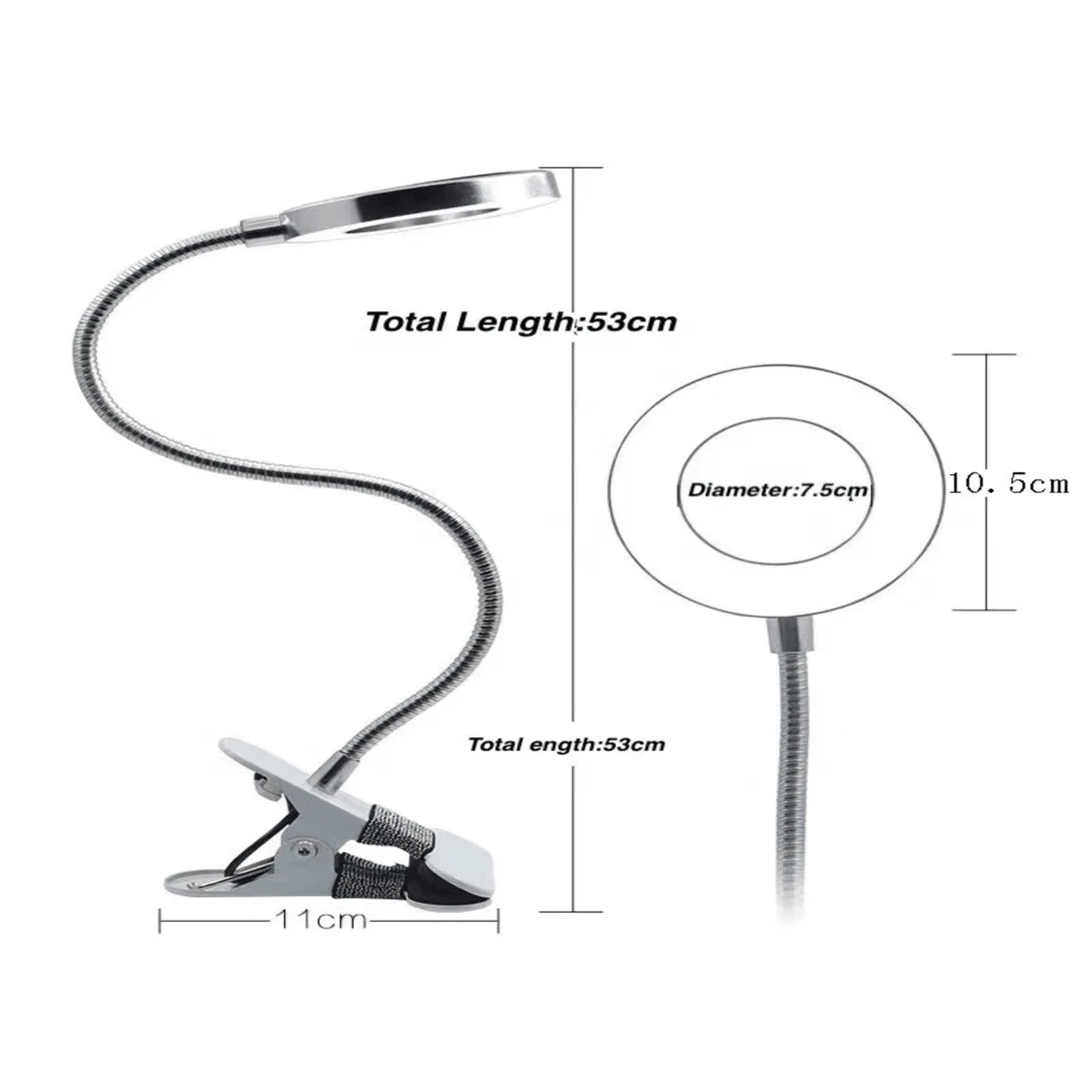 Versatile 5X Magnifying LED Desk Lamp With Flexible Gooseneck, USB ...