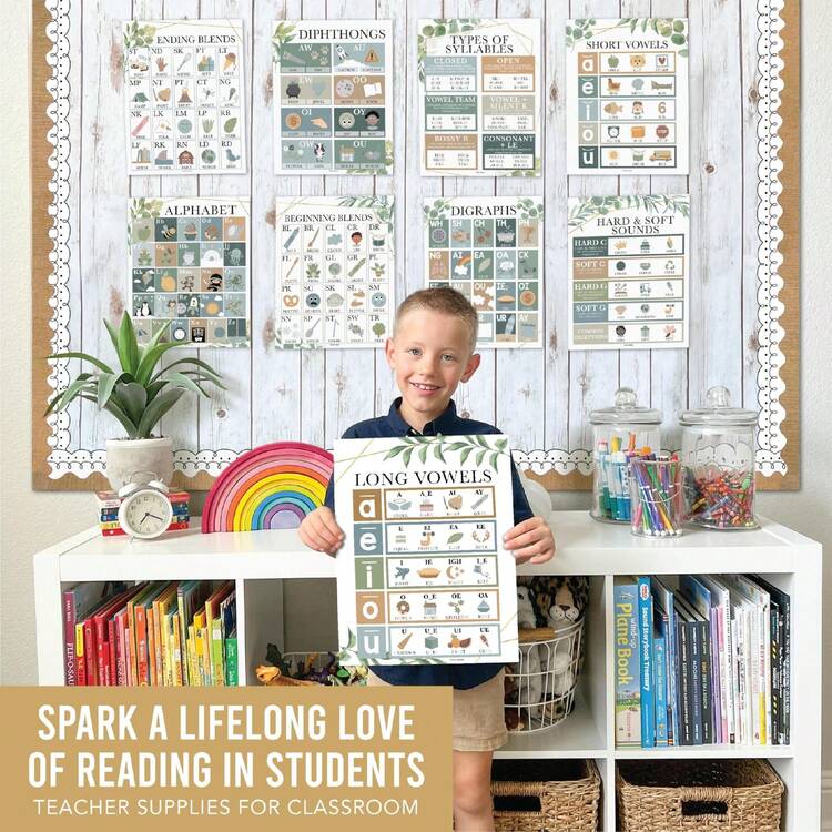 9 Greenery Sound Wall Classroom Phonics Posters For Classroom Wall ...