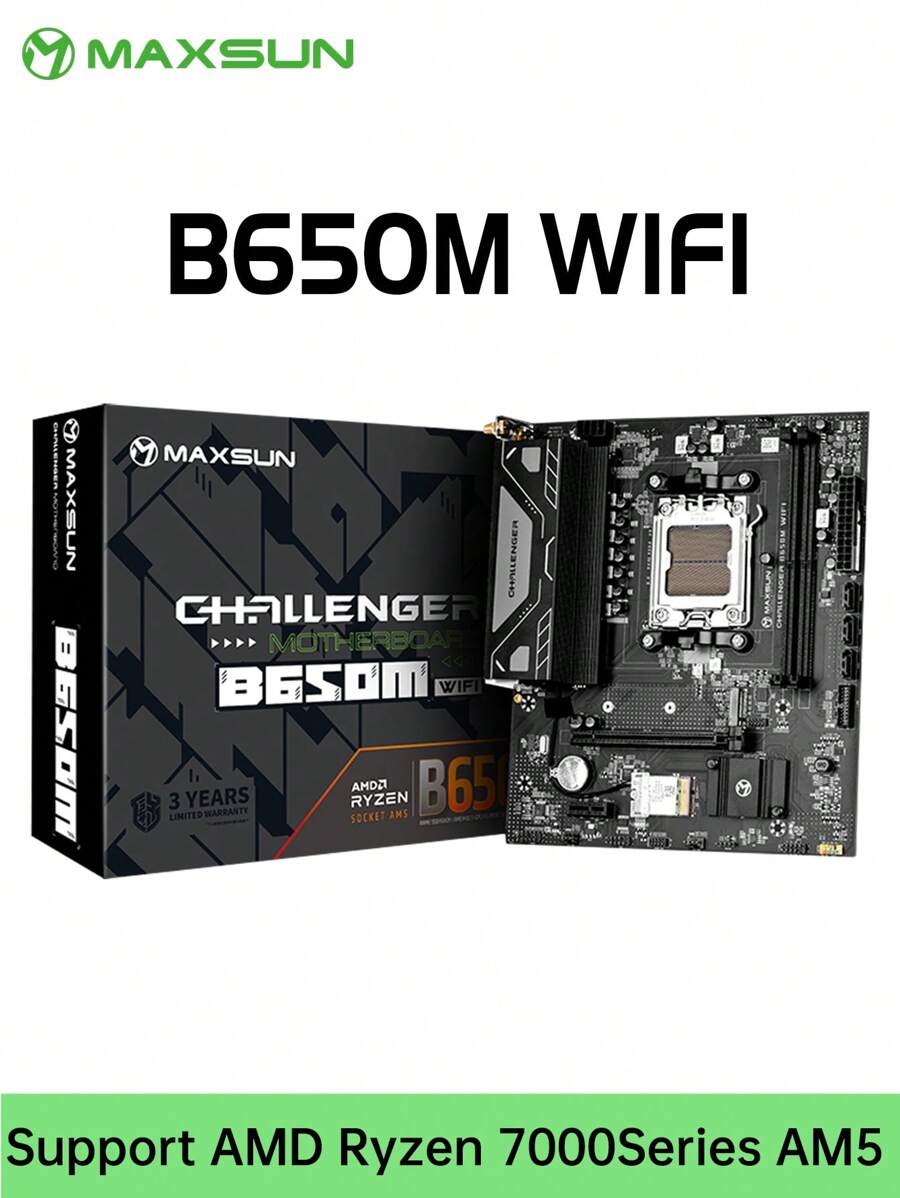 B650M WiFi Challenger Computer Gaming Motherboard With DDR5 Support AMD ...