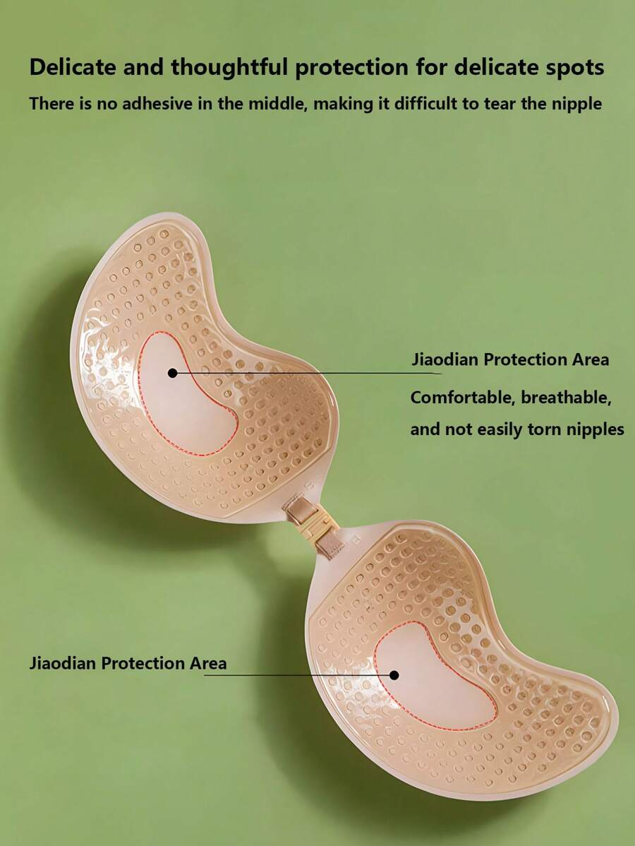 4pcs/Set (2 Black + 2 Skin Color) Strapless Sticky Silicone Backless ...