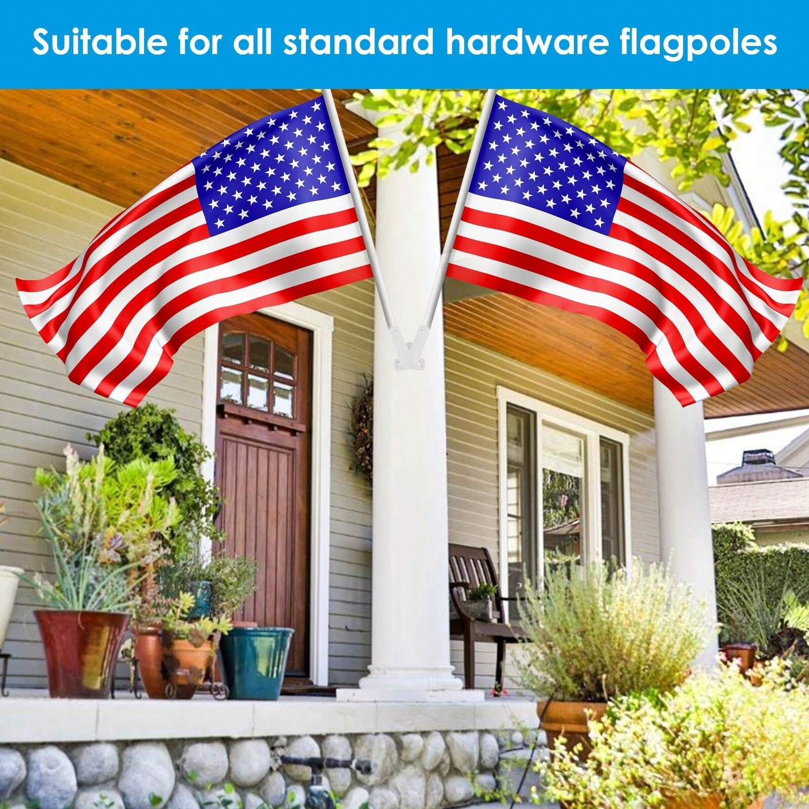 Soporte de poste de bandera de aleación de aluminio con 2 orificios ...